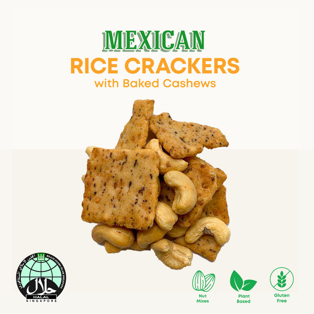 (Carton of 100) Mexican Rice Crackers with Baked Cashews (20g) – Boxgreen